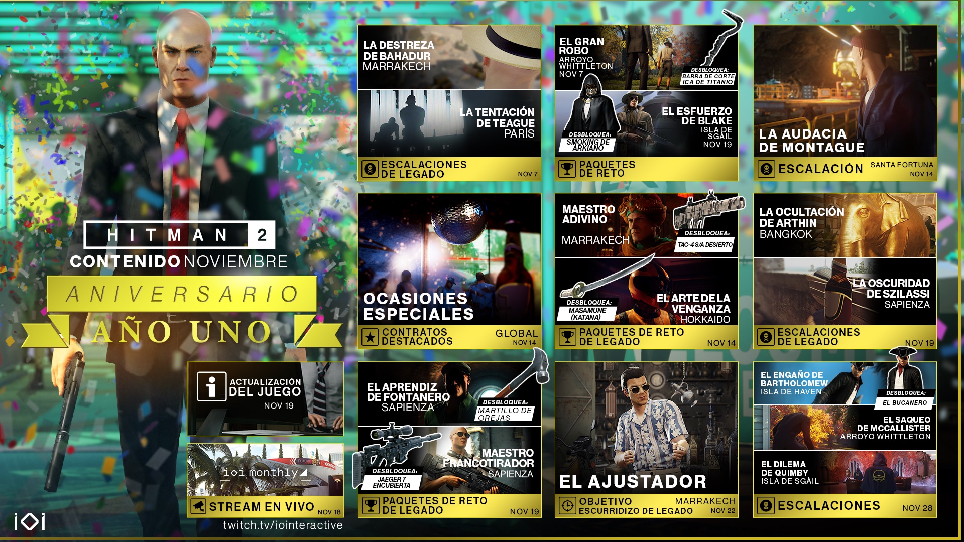 HITMAN 2 – Detalles y Trailer del Mapa de Contenido de Noviembre | PC ...